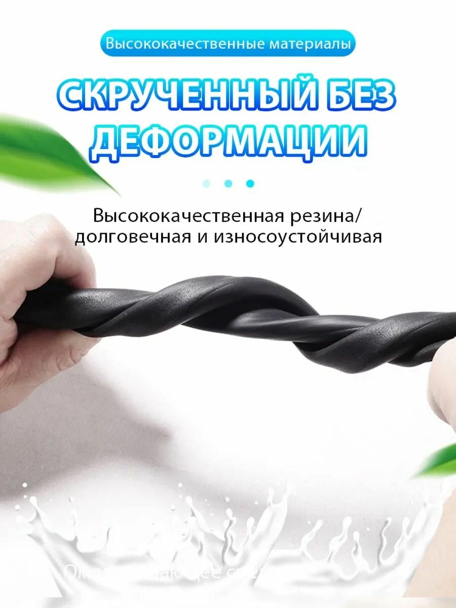 Уплотнитель для автомобильных дверей 160 см, черный уплотнительная резинка для двери автомобиля — фото 1