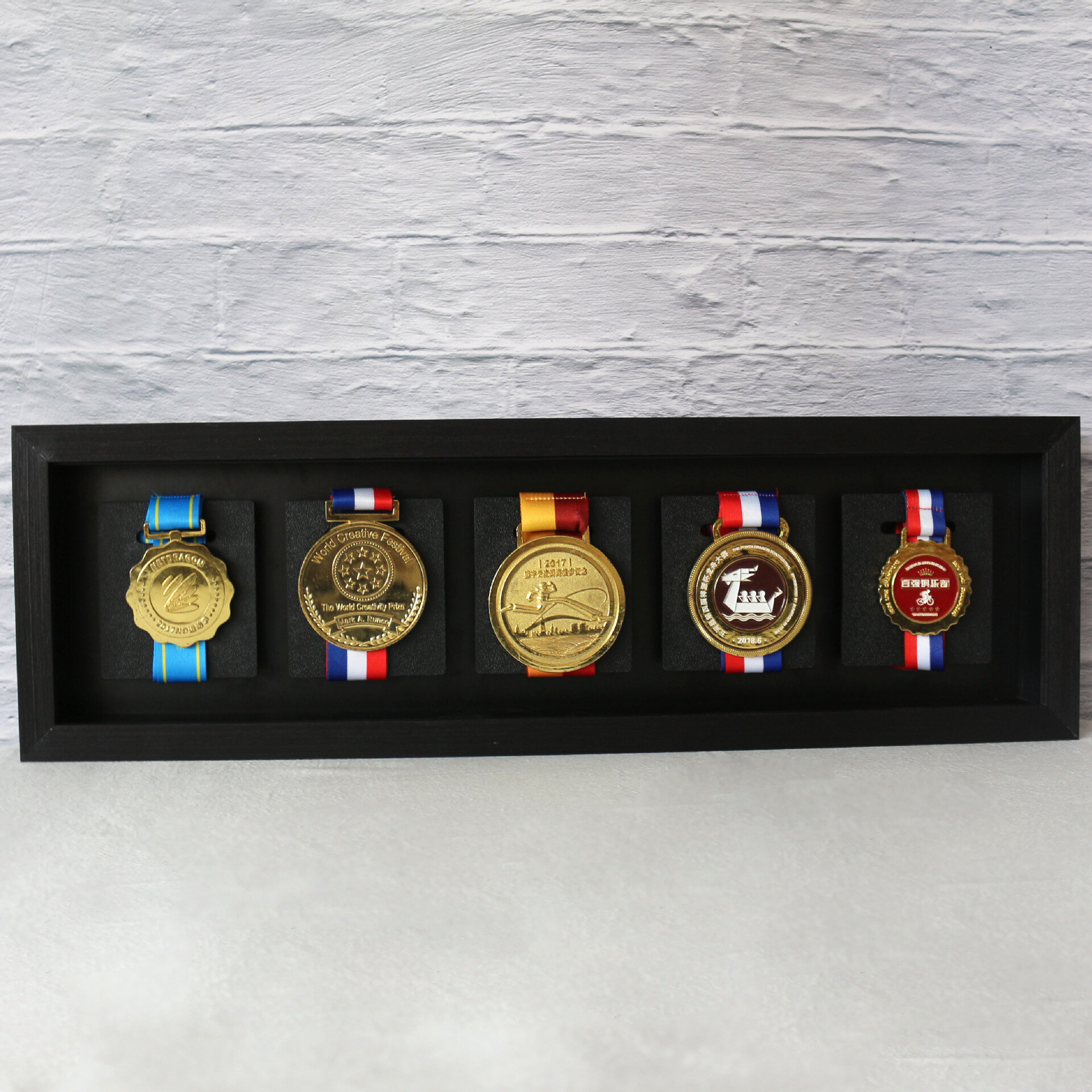 Креативная деревянная рамка для хранения медалей спортивных игр, черная рамка для фотографий марафона