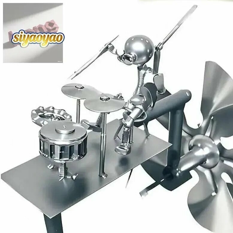 Металлическая барабанная установка, серебристая, 30х15х70 см, 0,4 кг