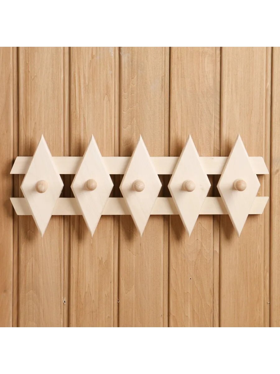 Вешалка для бани и сауны "Ромбик"