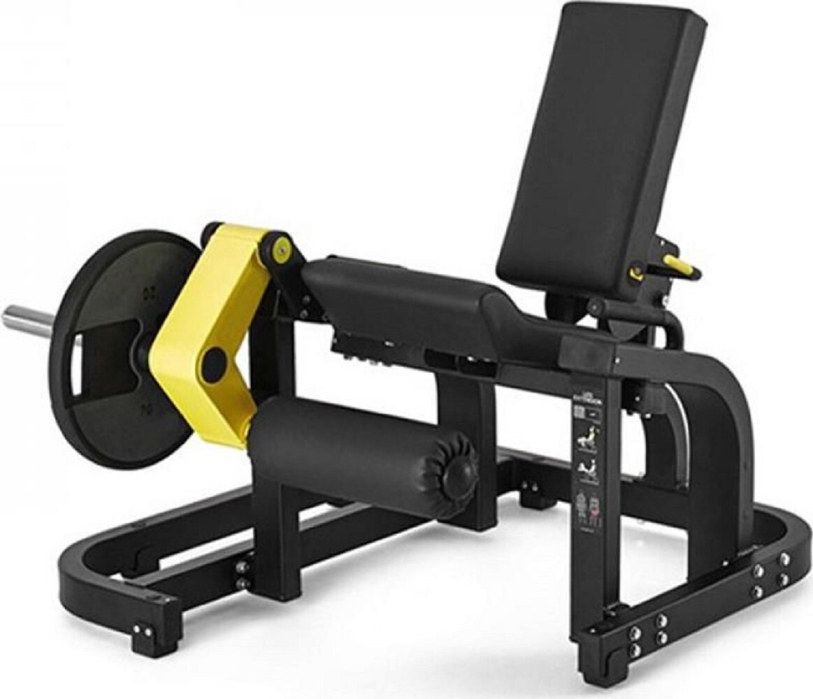 Тренажер для ног FitOn LZX-3015, разгибание, антискользящее покрытие, черный/желтый