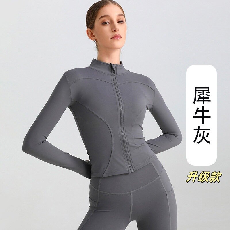 2025 Лулу, стильный облегающий спортивный костюм с длинным рукавом для осени и зимы, защитный куртка для бега на улице, фитнес-куртка для йоги для женщин