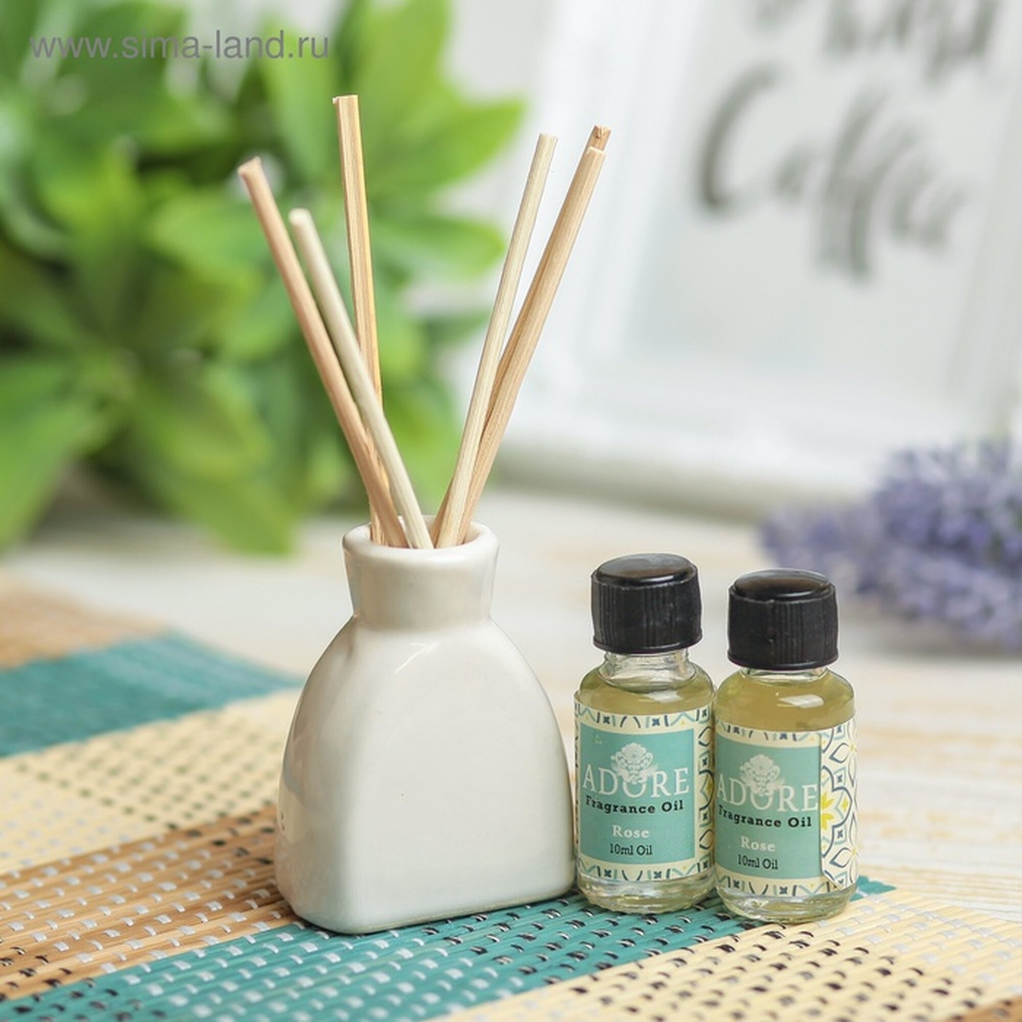 Диффузор Сима-ленд ADORE, аромат розы, керамика, 6 палочек, 20мл