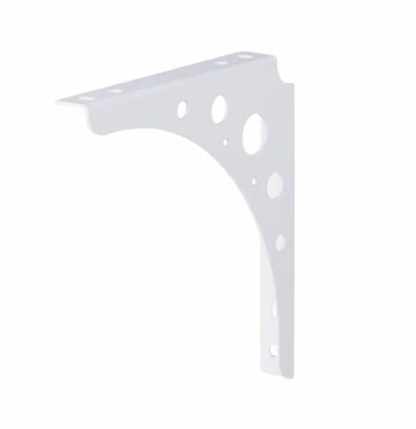 Кронштейн Larvij 20x20 см сталь нагрузка до 25 кг цвет белый, 2 шт.