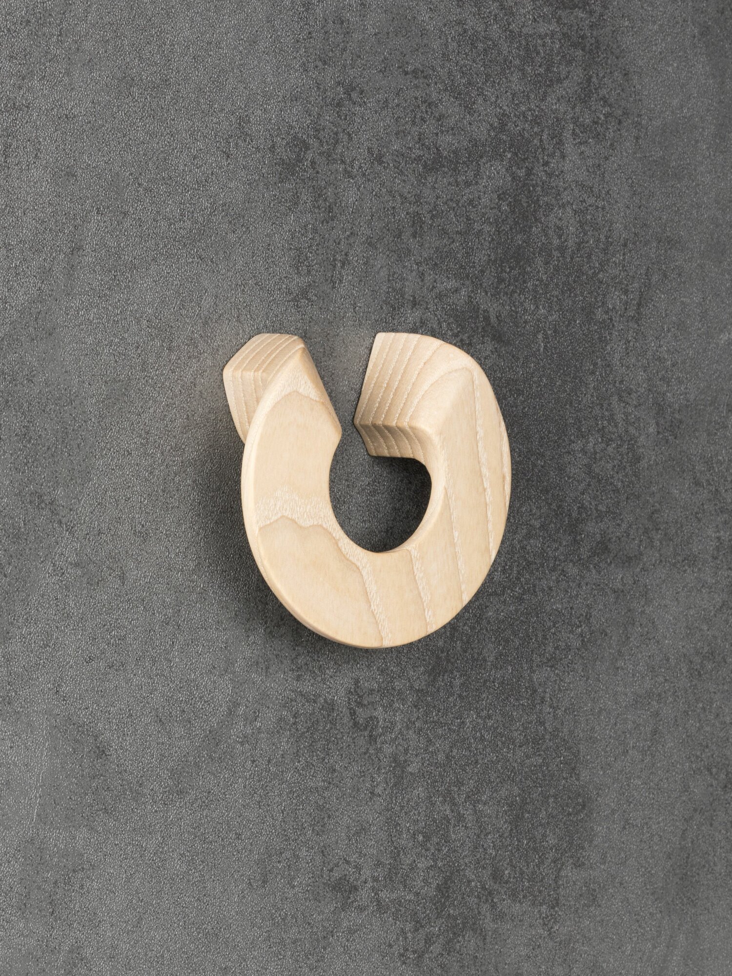 Ручка мебельная 40 мм, деревянная, кольцо, белая, круглая, для кухни или кухонной мебели, шкафа, модель: "Corsica" 1 шт.