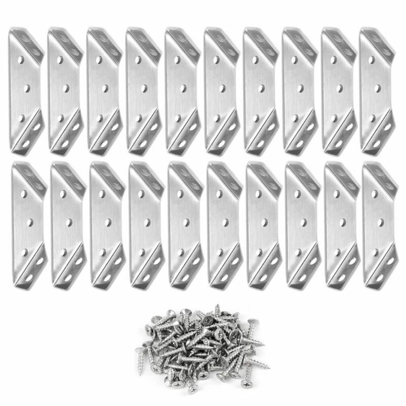 20шт, многофункциональный угловой код, трехсторонняя фиксированная угловая скоба для кровати с винтами