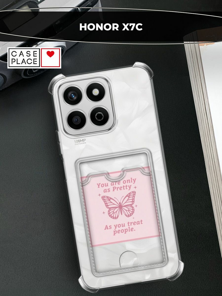 Чехол на Honor X7c (Хонор X7c) с картой и принтом You are only as Pretty