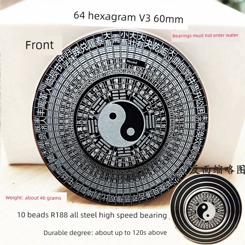 Китайский высокотехнологичный фиджет-спиннер, цельнометаллическая игрушка для снятия стресса, компас Фэн-шуй Тай-чи