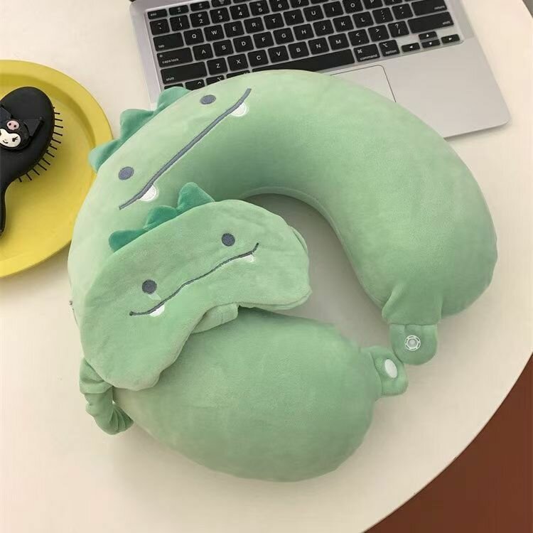Маска для глаз в виде мультяшного персонажа, U-образная подушка для сна, студенческая подушка для сна, подушка из пены с эффектом памяти, подушка для поддержки шеи в путешествии, подушка для офисного сна