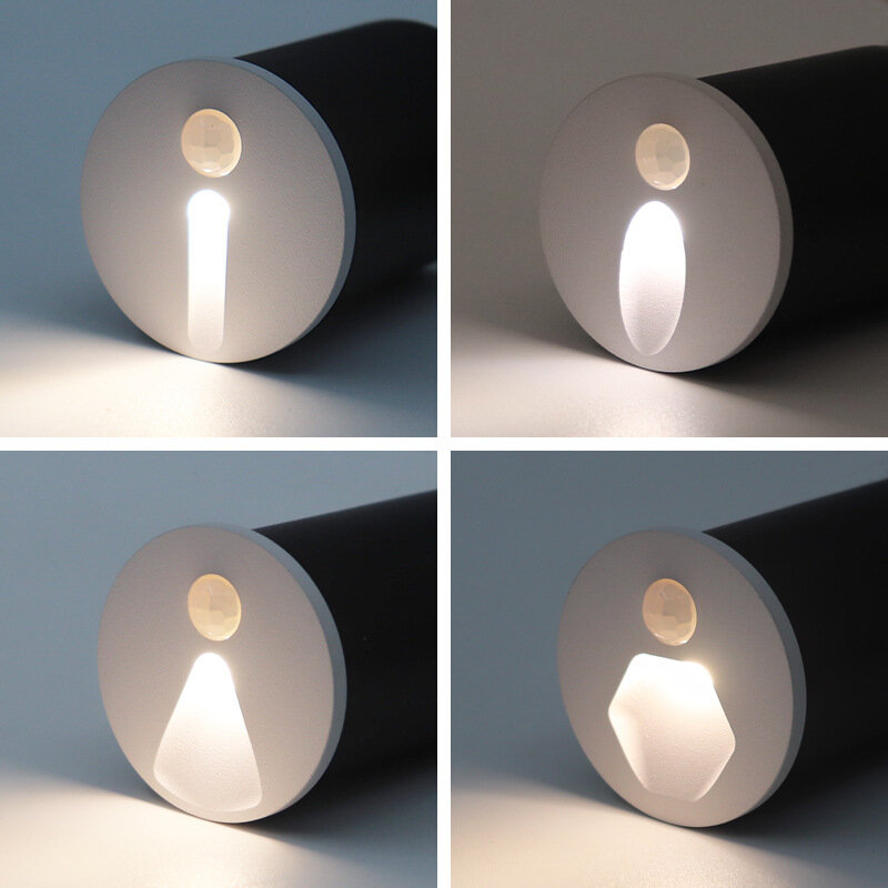 Инфракрасный сенсорный светильник для пола, подсветка для плинтуса, диаметр 45/55, светодиодный ночник для прихожей,