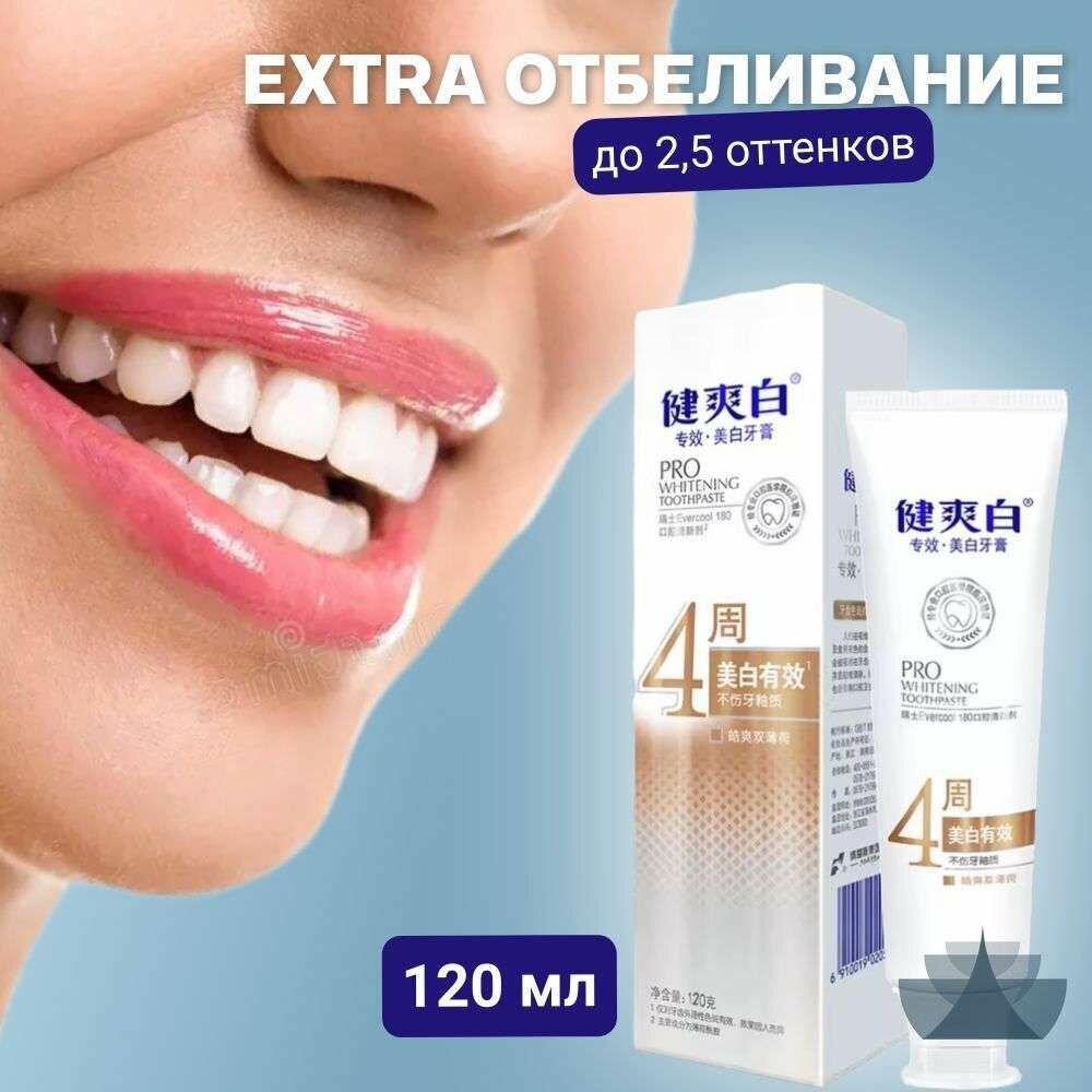 Зубная паста CNICE №4 без фтора для бережного отбеливания удаления пятен и свежести дыхания 120 мл