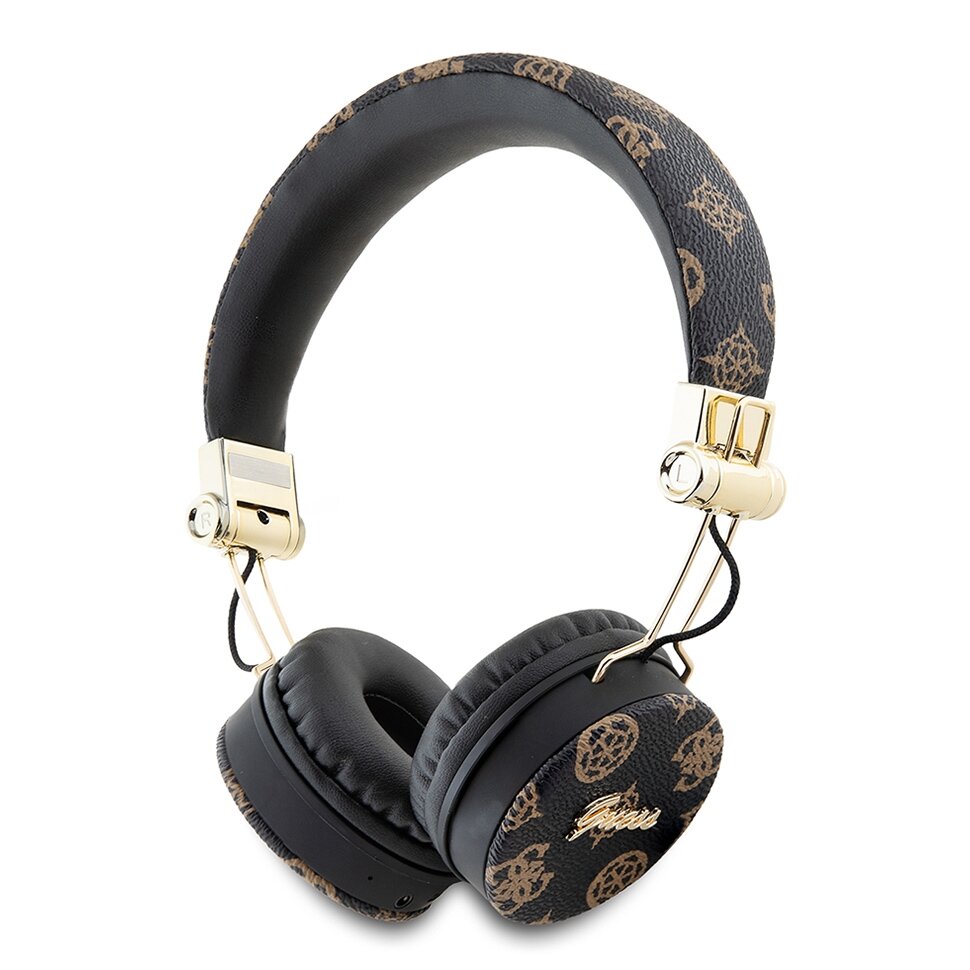 Guess наушники беспроводные накладные Bluetooth HP Round ENC Peony with Script Metal Logo Black
