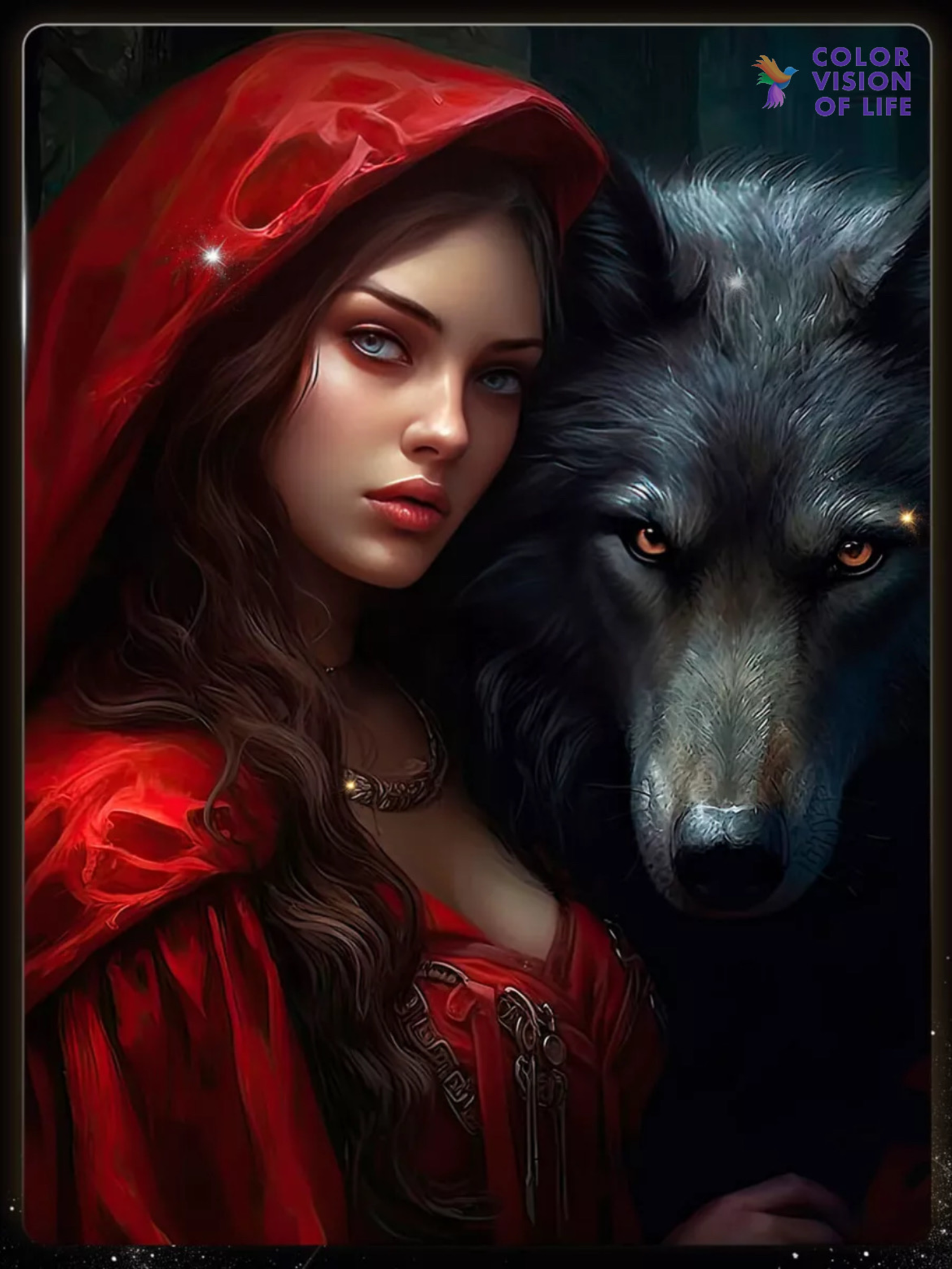 Алмазная мозаика на подрамнике 40х50/Черно-красные