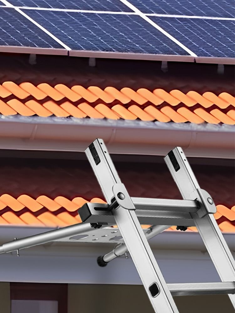 Регулируемый стабилизатор основания лестницы для желоба на крыше , Стационарная лестница