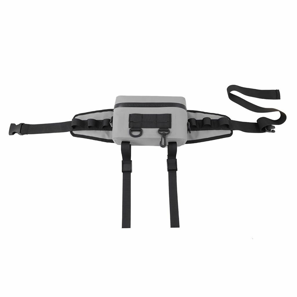 Водонепроницаемая поясная сумка для рыбалки, которую можно вставить в удилище, герметичная многофункциональная нагрудная сумка для дайвинга-белый