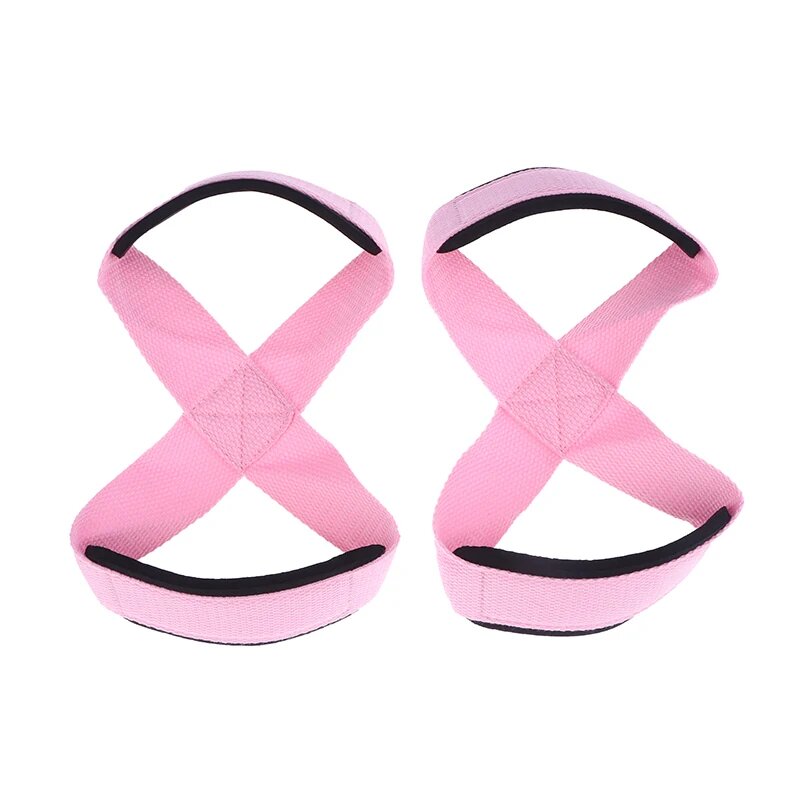 2 шт, мягкие ремни с 8 ремнями для становой тяги, ремни для тяжелой атлетики, Розовый, Pink