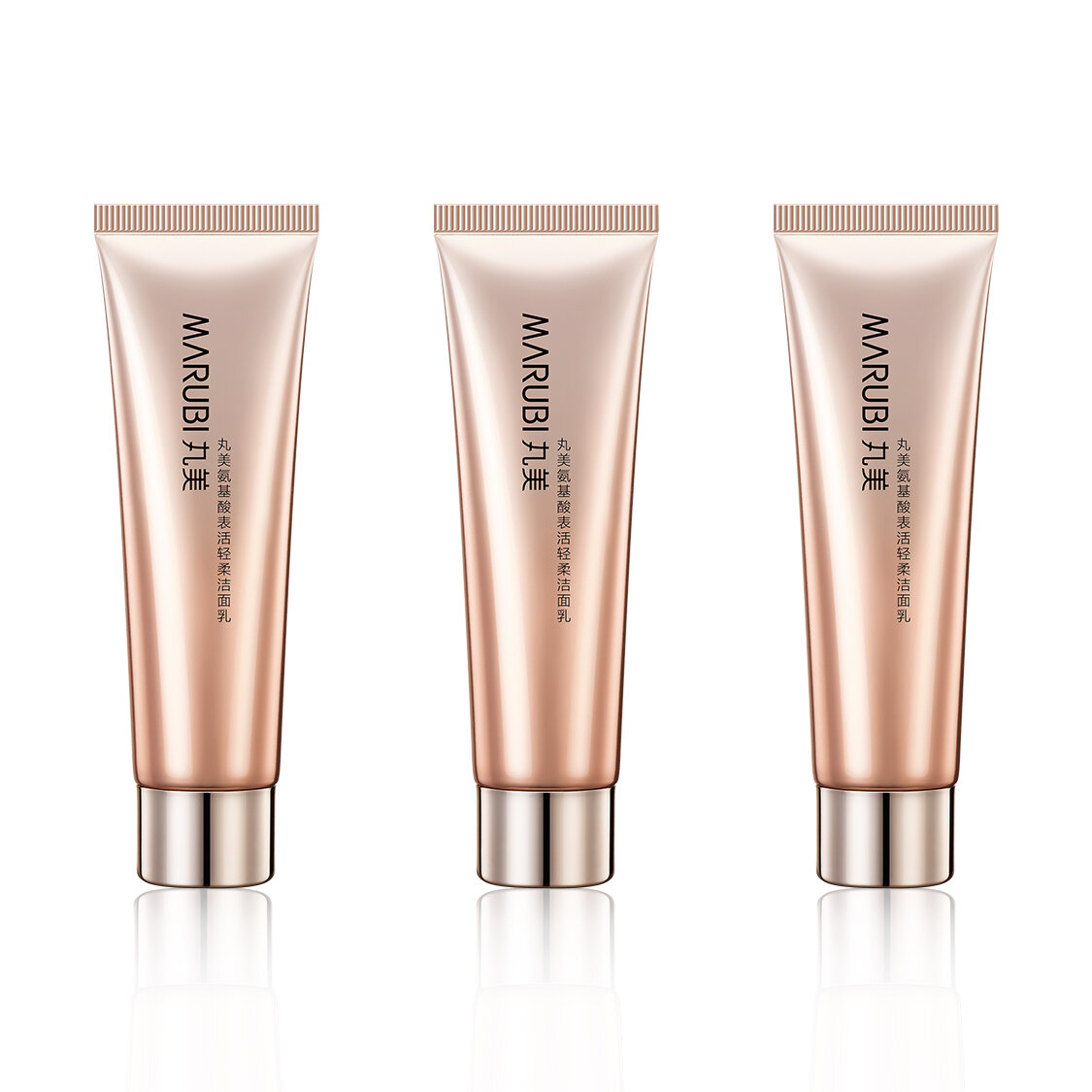 MARUBI Молочко для очищения унисекс с аминокислотами нежное увлажняющее, 50 г, 50g*3