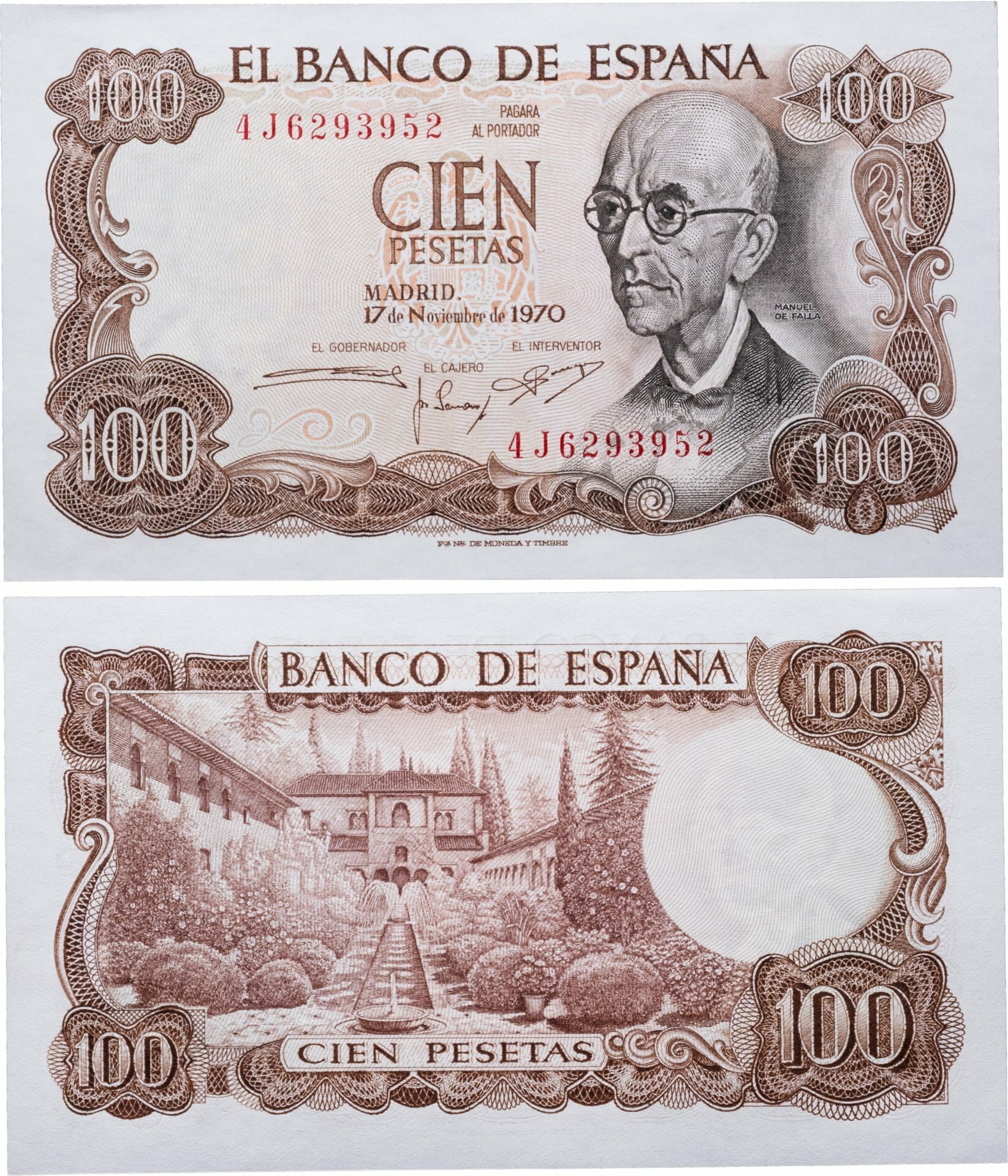 Испания 100 песет 1970