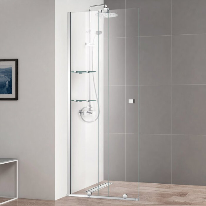 Душевая перегородка Cezares Stream BF-1-80-C-Cr профиль хром, стекло прозрачное