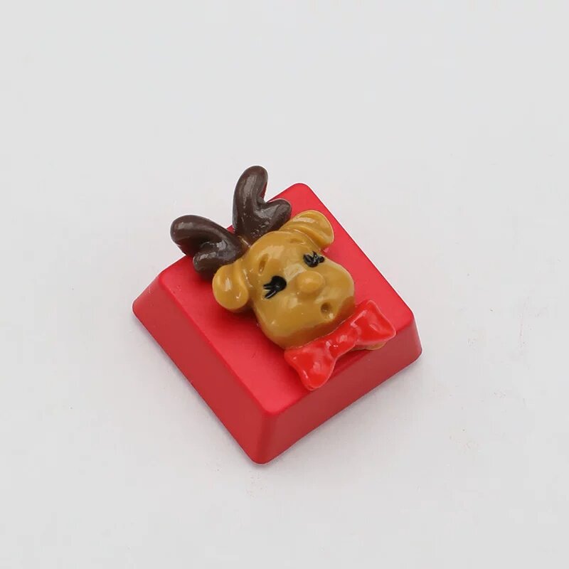 Новогодняя креативная объемная персонализированная механическая кейкап-накладка из смолы в виде креста, подарок,