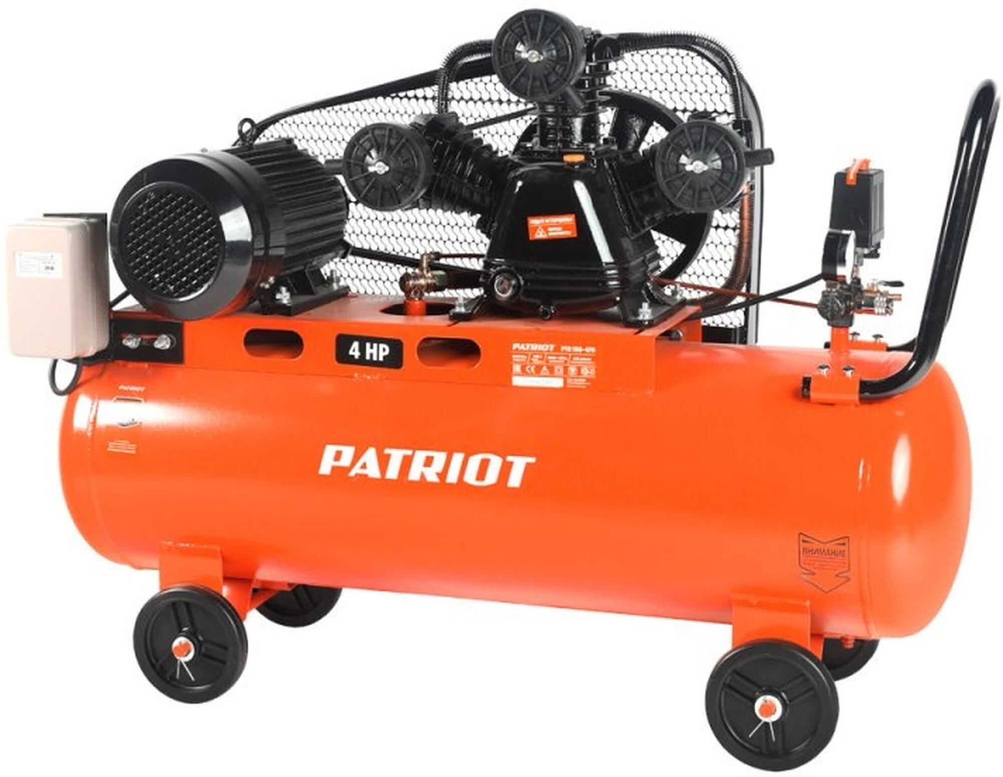 Компрессор поршневой PATRIOT PTR 100-670 525306330, 3000Вт, 670л/мин, ресивер 100л,