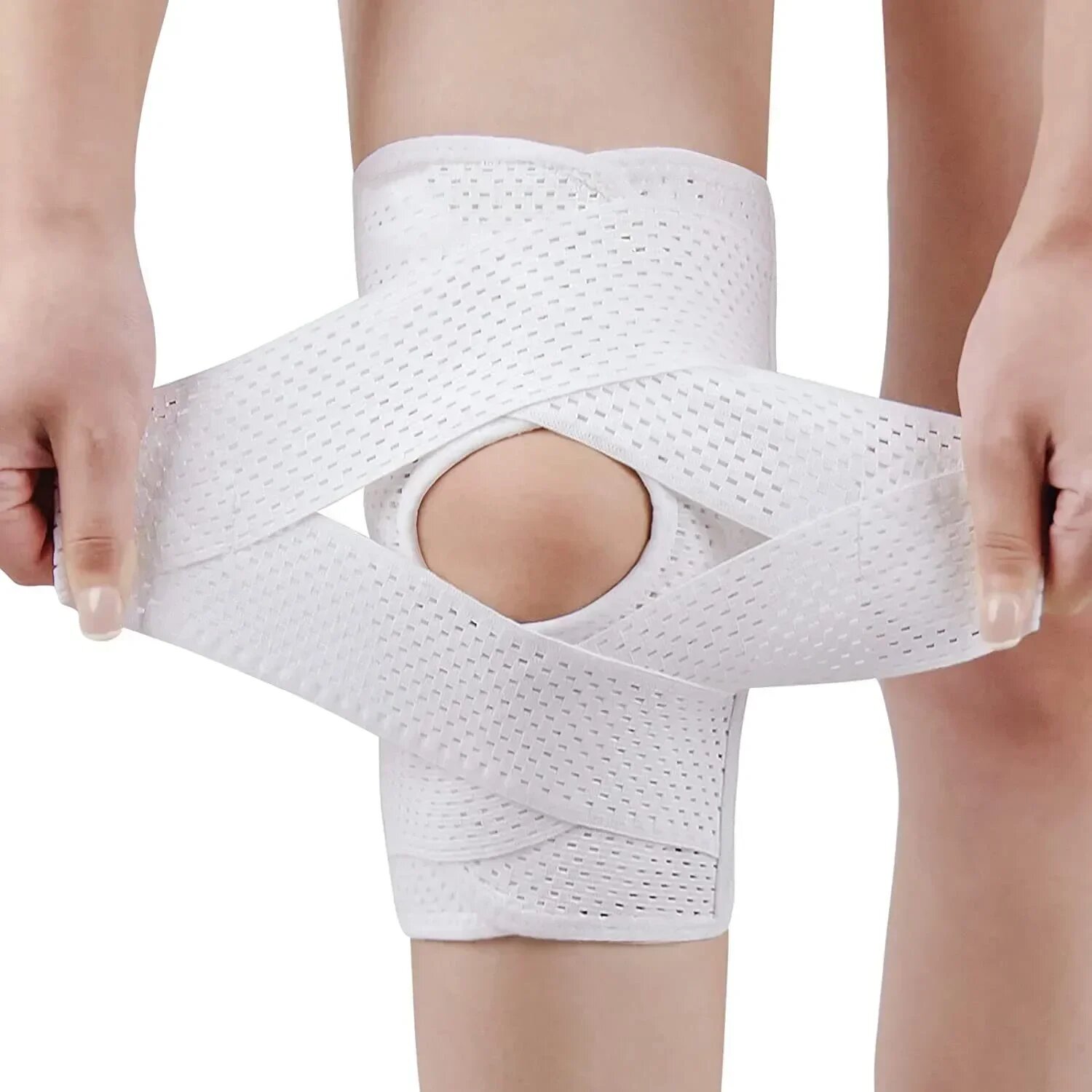 Спортивные наколенники черные 4 поколения Белый, XL, White