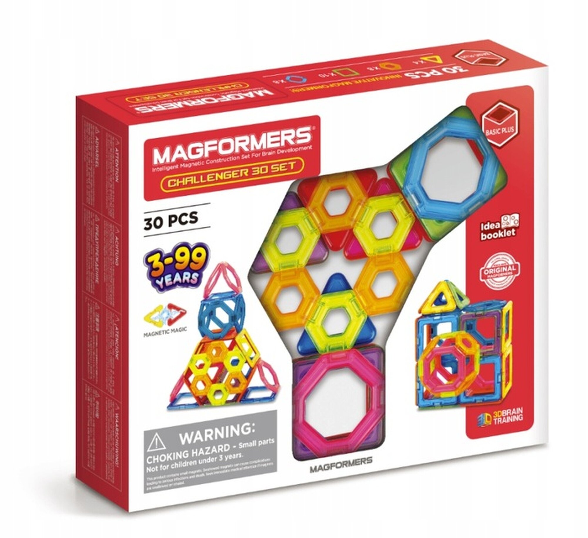 Конструктор Magformers Basic Plus - Магнитный конструктор Challenger, 30 элементов - Магформеры 715020