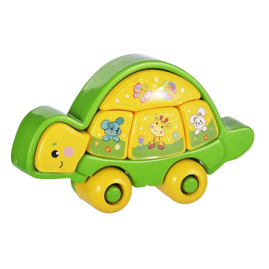 Пазл-каталка «Мудрая черепашка», развивающая игрушка для детей 1+, пластик, яркие цвета