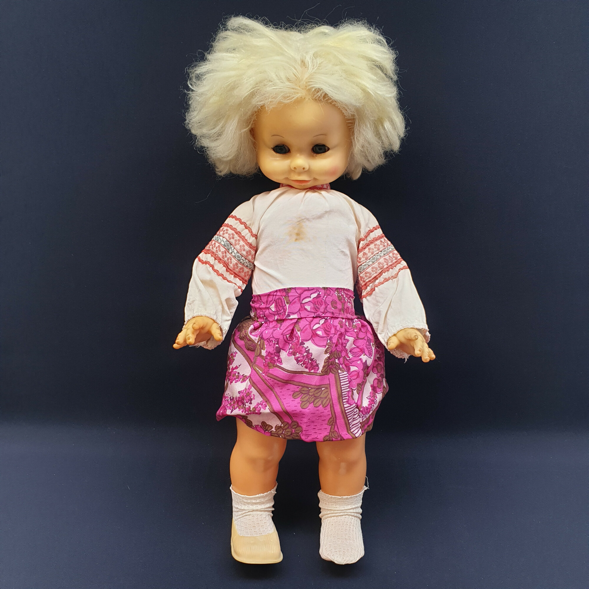 Винтажная кукла 53 см Настя, ф-ка 8 марта, пластик, конечности резина СССР