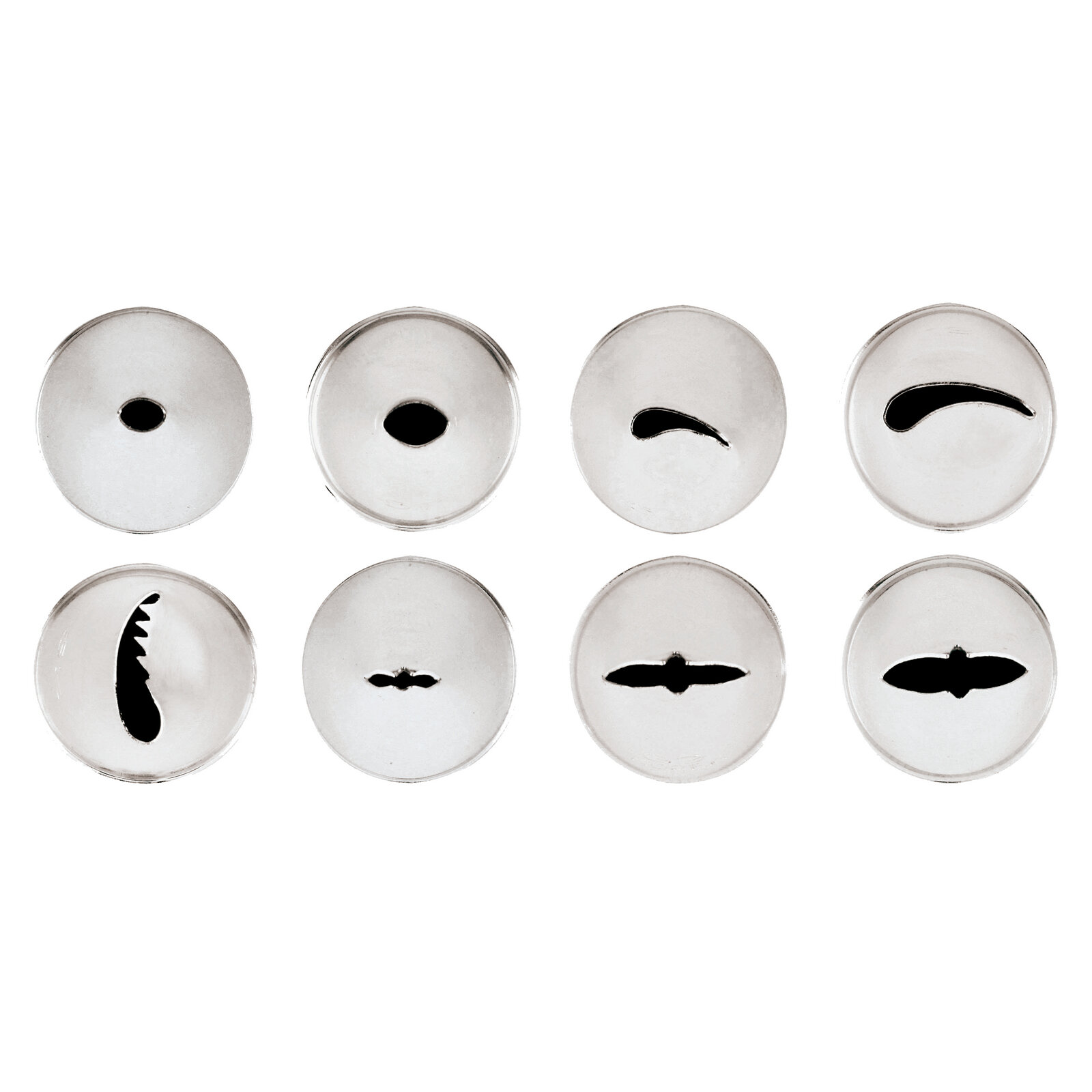 Набор кондитерских насадок №25, 8 штук, D основания 18 мм, нерж. сталь, Paderno.