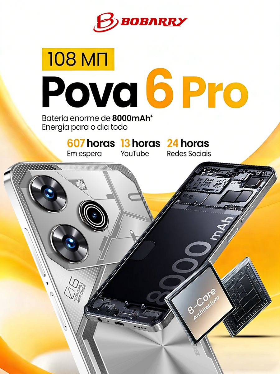 Смартфон POVA 6 Pro 16/1TB 5G Android 14 120Гц 8000 мАч GPS AI