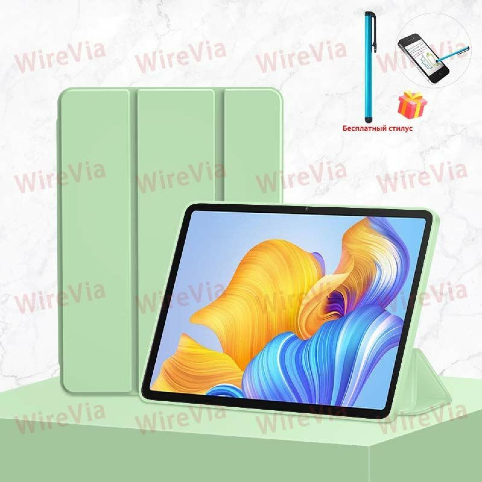 Чехол MyPads для Honor Pad 8 12 дюймов светло-зелёный с функцией подставки