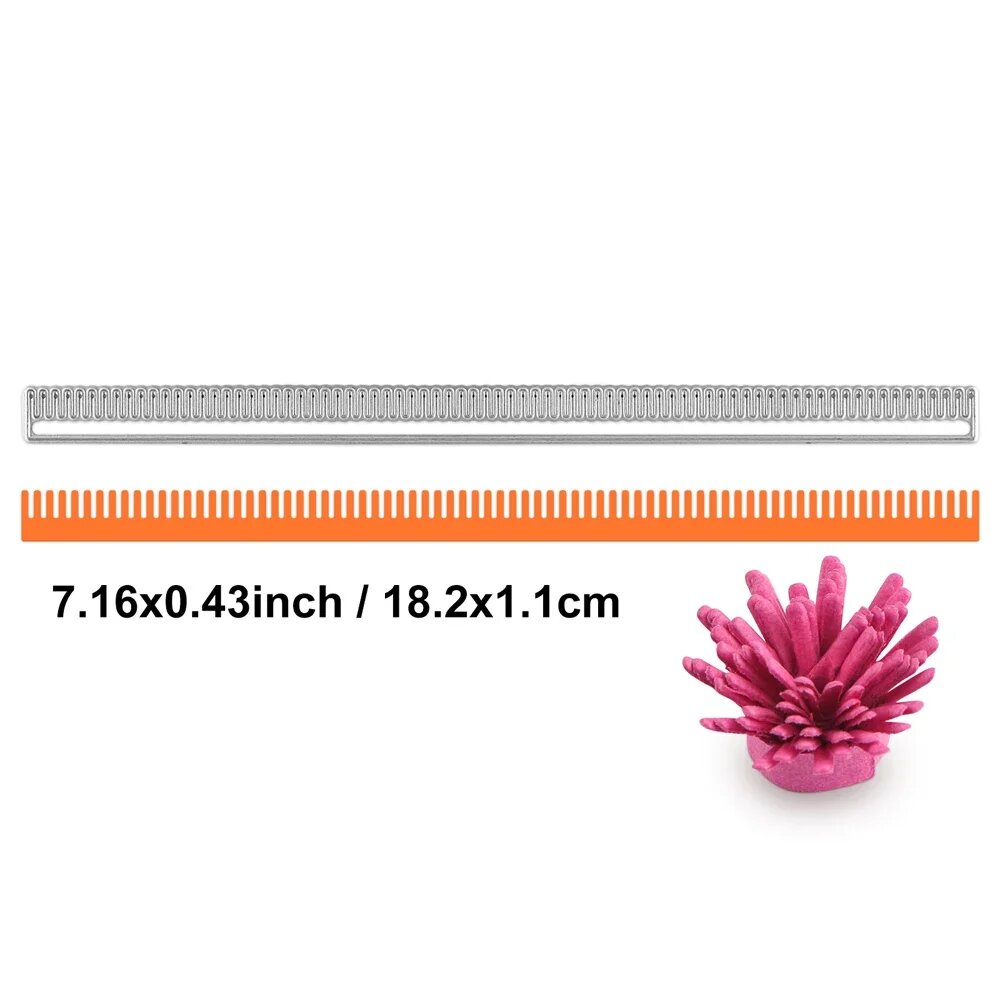 3D форма для вырезания цветов, 18.2x1.1cm, Розовый