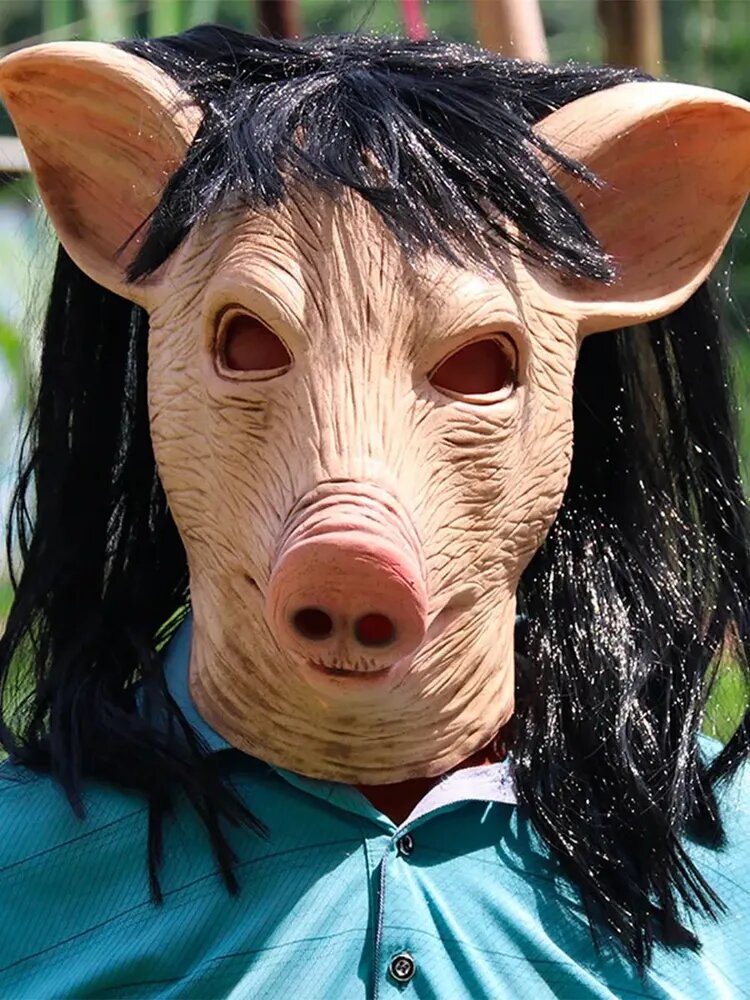 Страшная маска Свиньи из фильма Пила, латексная маска свиньи для Хэллоуина