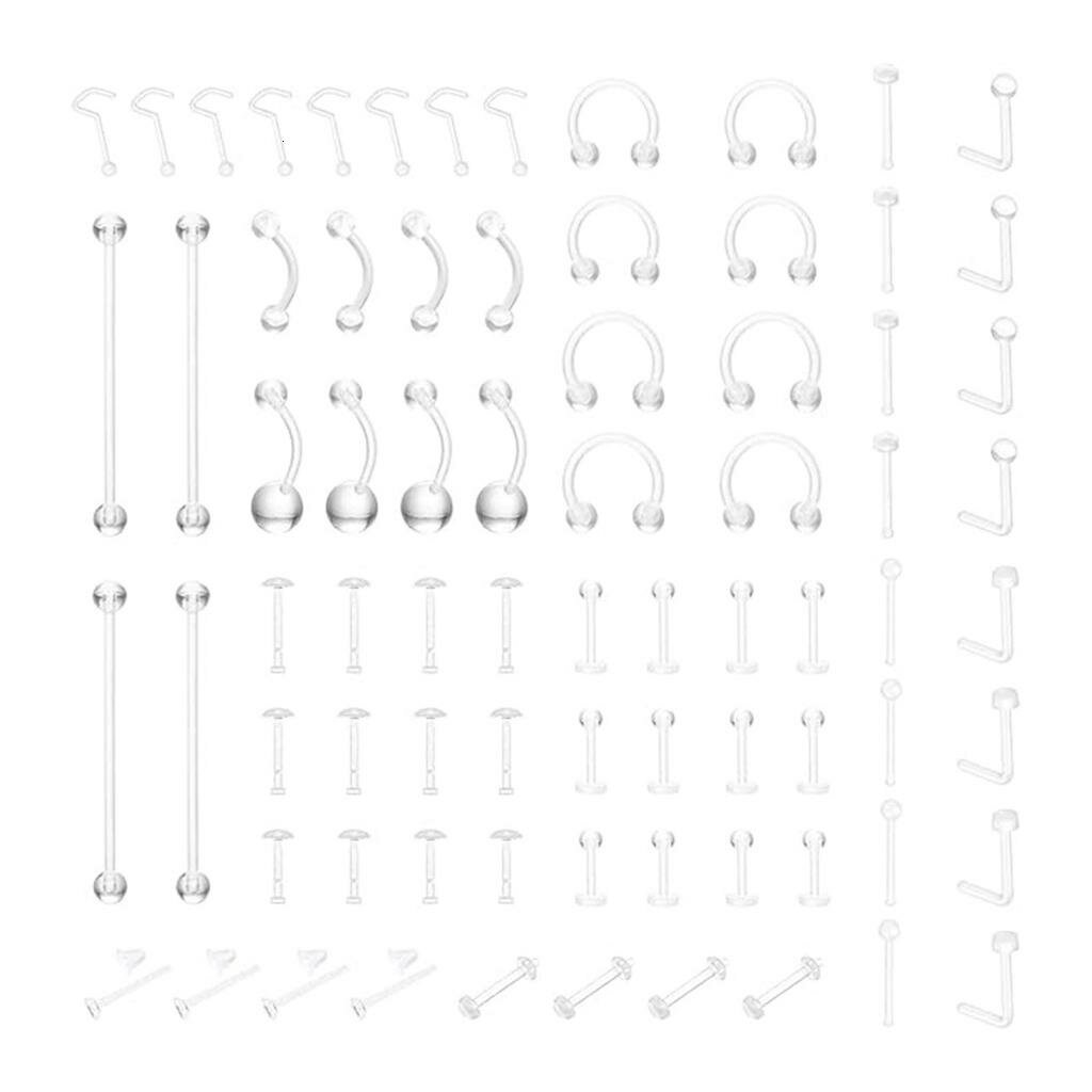 Акриловые пирсинг-кольца ручной работы