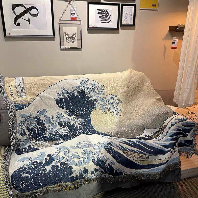 Американский ретро-гобелен для кемпинга на открытом воздухе, покрывало для багажника, настенный гобелен для гостиной, рамка для картин, покрывало для дивана.