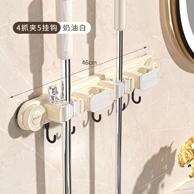 Настенный держатель для швабры без сверления, крючок для балкона, ванной комнаты, за дверью, держатель для метлы, стойка для хранения швабры.