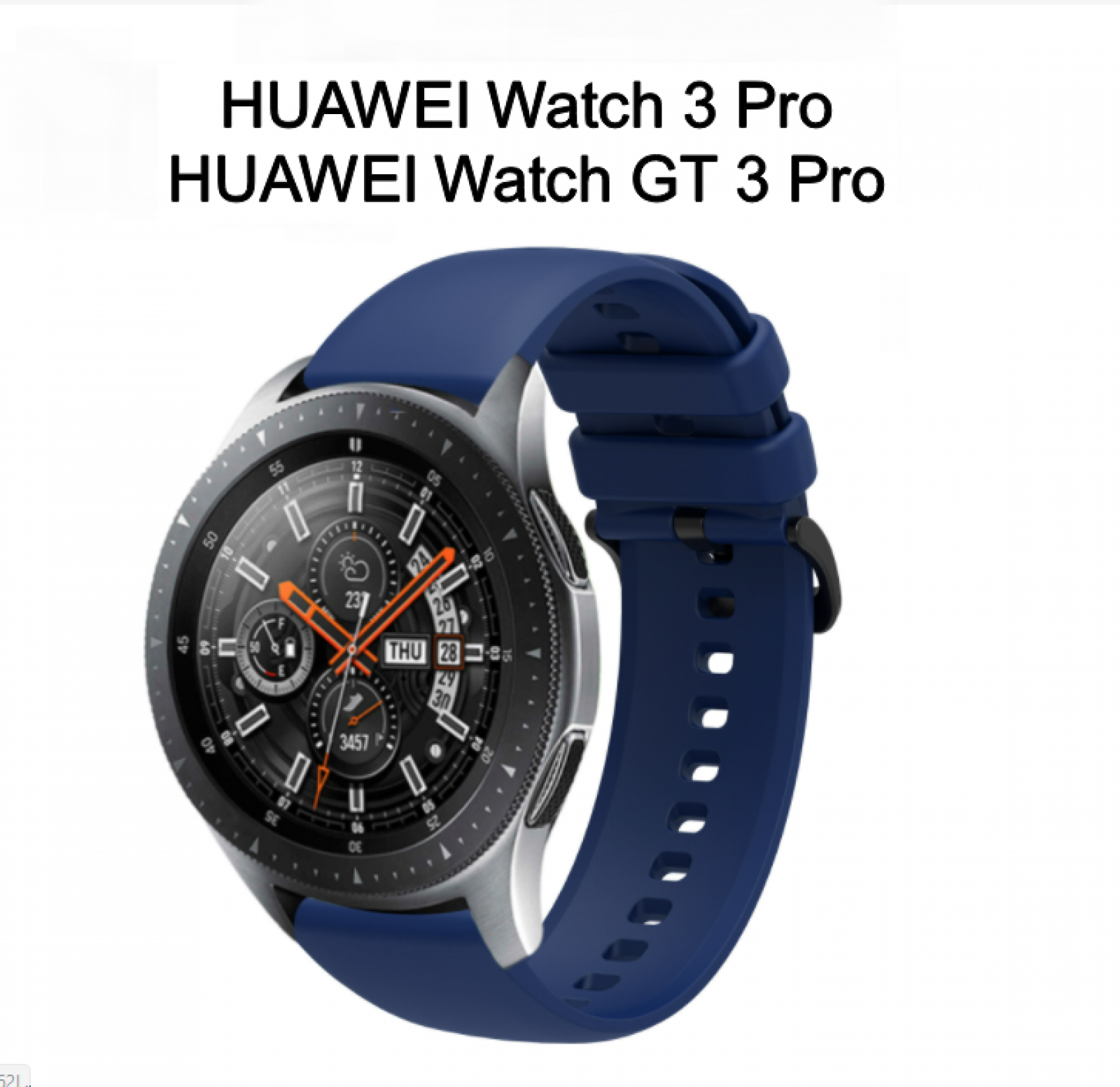 Силиконовый ремешок MyPads Hypo для умных часов HUAWEI Watch 3 Pro и GT 3 Pro, синий, быстросъемный