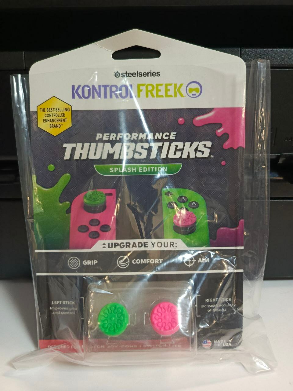 Насадка Nintendo Switch KontrolFreek Splash Edition Green/Pink |10(SPC)