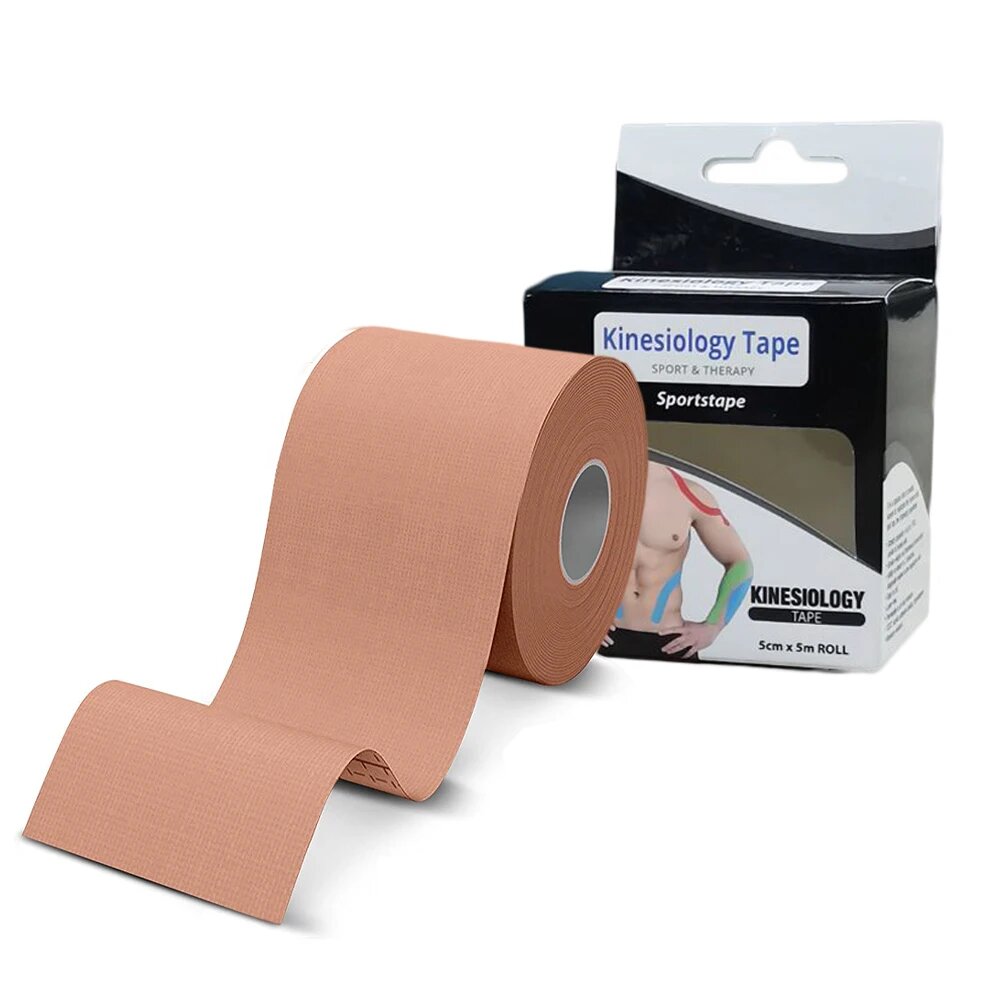 Кинезио тейп Sporttape, 5см x 5м, Коричневый, хаки