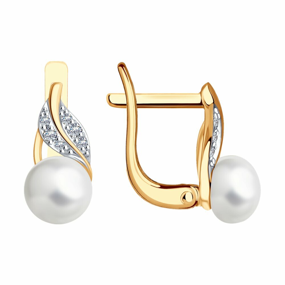 Серьги, красное золото, 375 проба