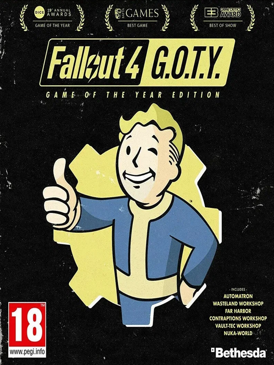 Игра Fallout 4 Game of the Year Edition для Steam PC(ПК), Русский язык, электронный ключ