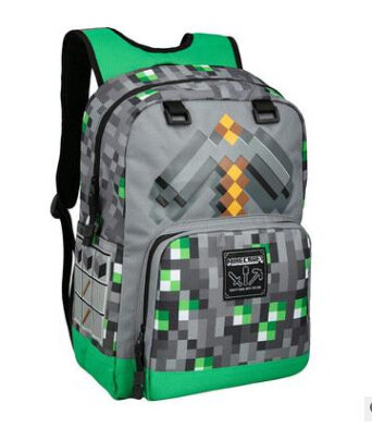Новый рюкзак Minecraft Creeper с алмазным кирком - большой запас в наличии