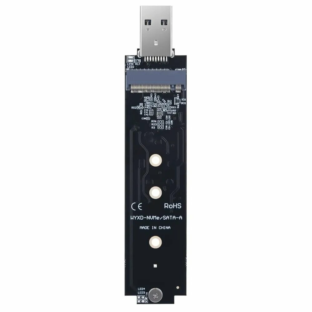 Два преобразователя SSD-накопителей по протоколу M.2 в USB 3.2 для 2230 2242 2260 2280