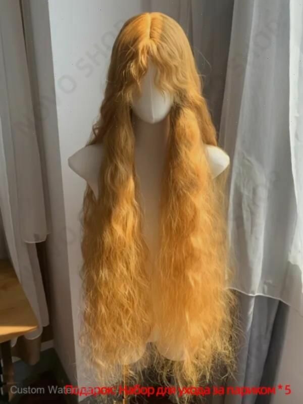 Парики женские; 100cm; Золотой