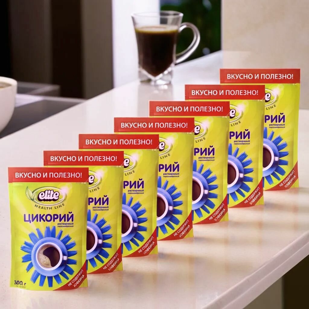Цикорий растворимый Elite Health Line. 7 шт по 100гр.
