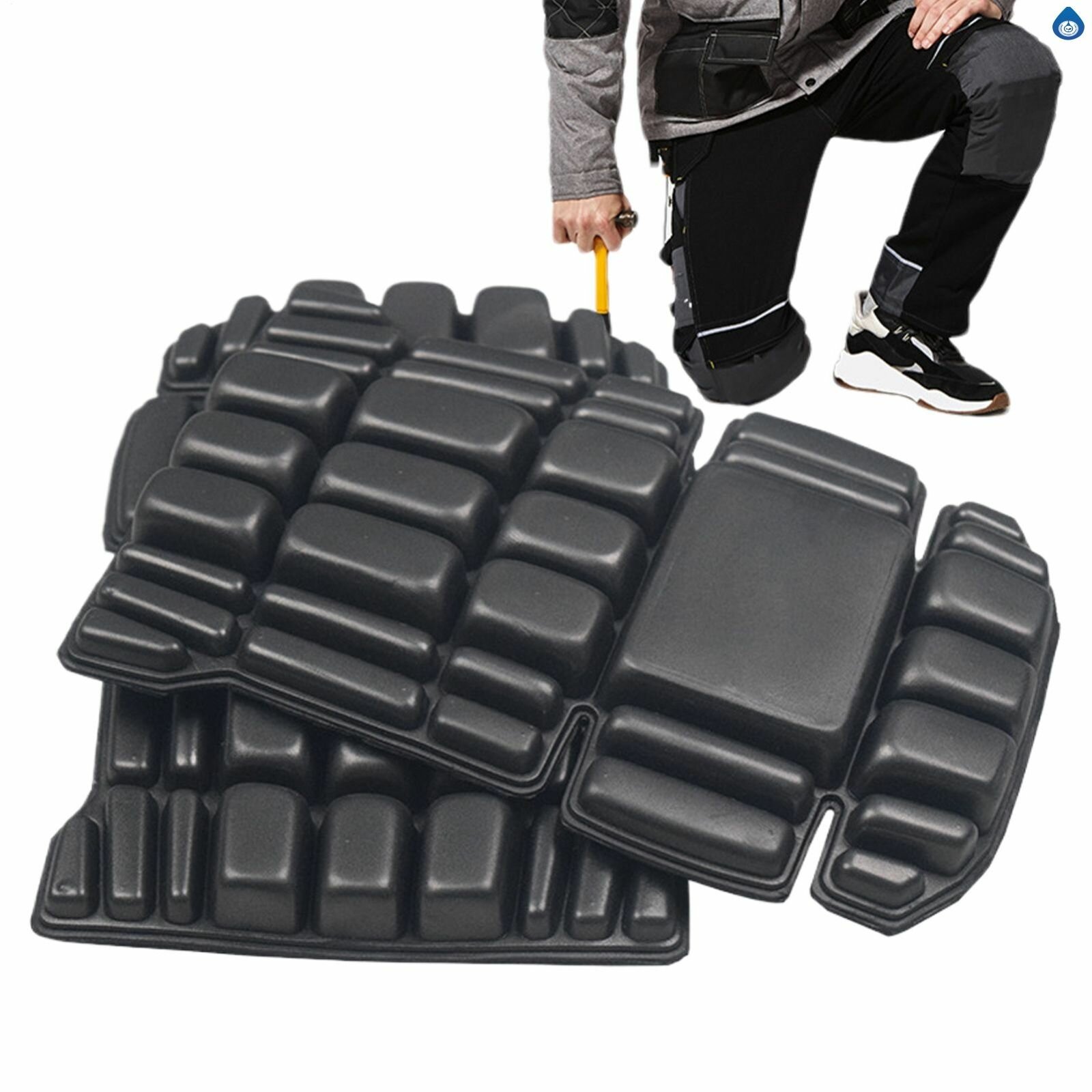 Наколенники, вставные, многоразовые, универсальные, черные, 2 шт