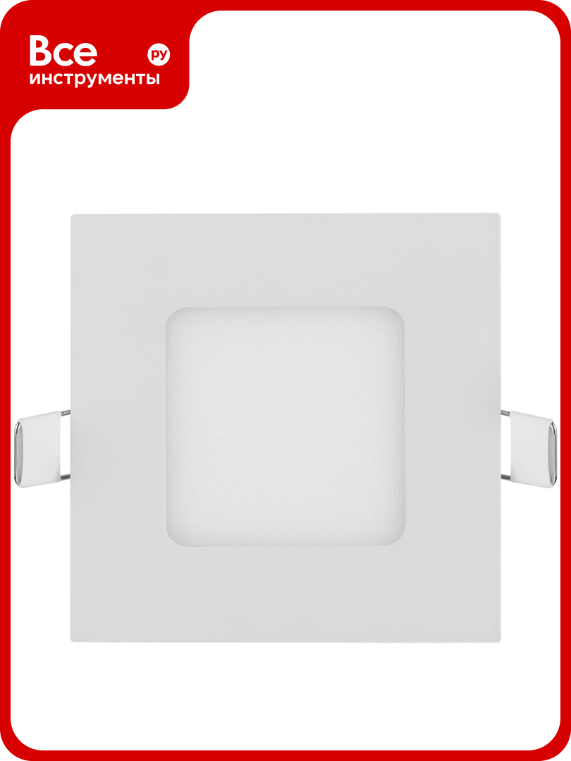 Светодиодный встраиваемый светильник TDM ELECTRIC Даунлайт квадрат СВО белый 3 Вт 6500К SQ0329-0115, из алюминия