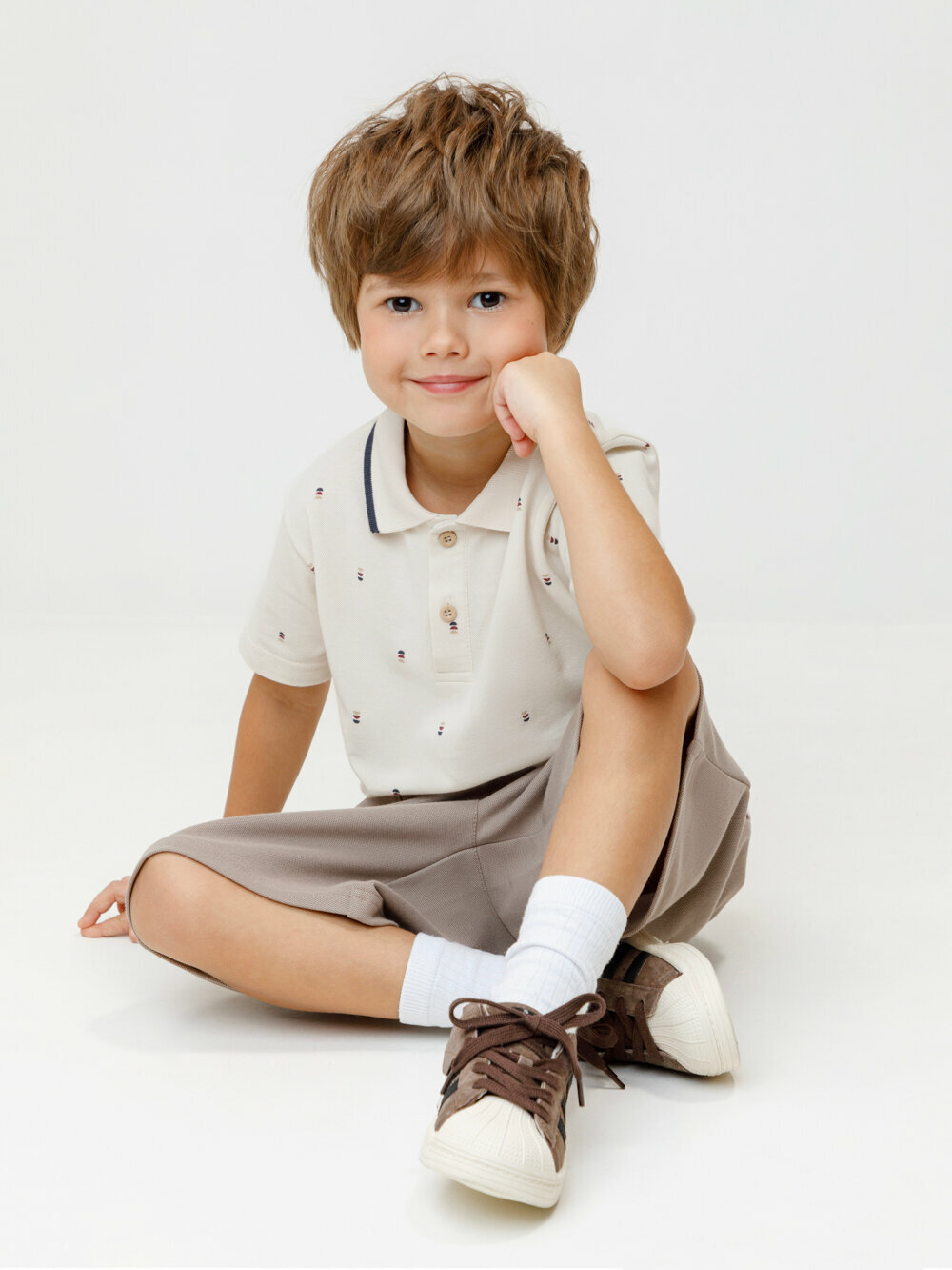 Поло футболка-поло из натурального хлопка для мальчика