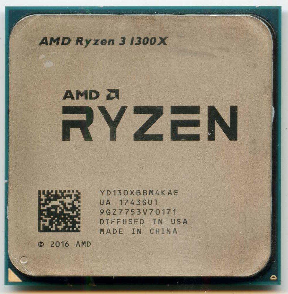 Процессор AMD Ryzen 3 1300X 3.5, 3.7, GHz, Socket AM4/8Mb/4x Core/без видеоядра, YD130XBBM4KAE UA
